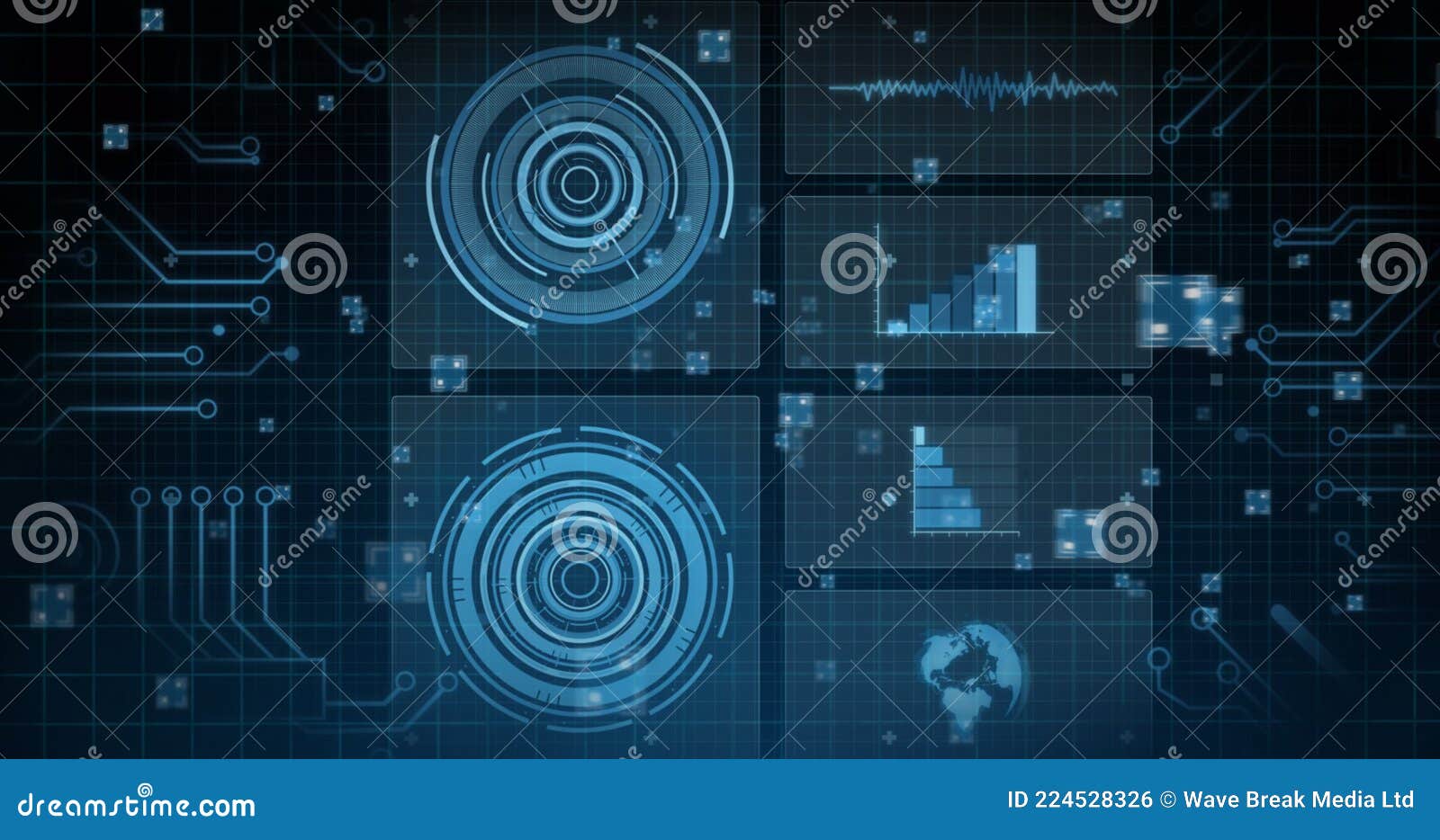 Image of Scopes Scanning, Statistics Recording and Data Processing Over ...