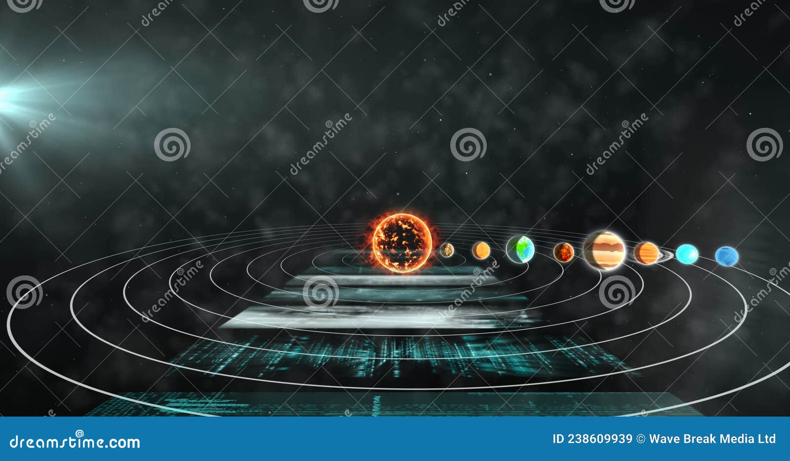 Image of Screens with Data Processing Over Equations and Solar System ...