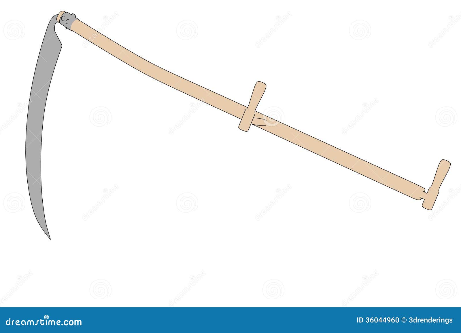 Image of scythe tool stock illustration. Illustration of sketch - 36044960