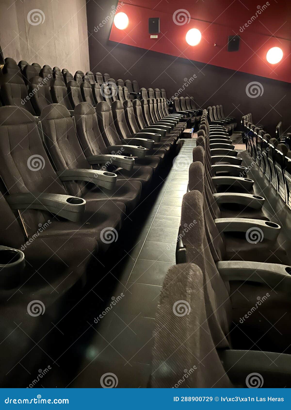 Image of the Seats of an Empty Movie Theater or Auditorium Stock Image ...