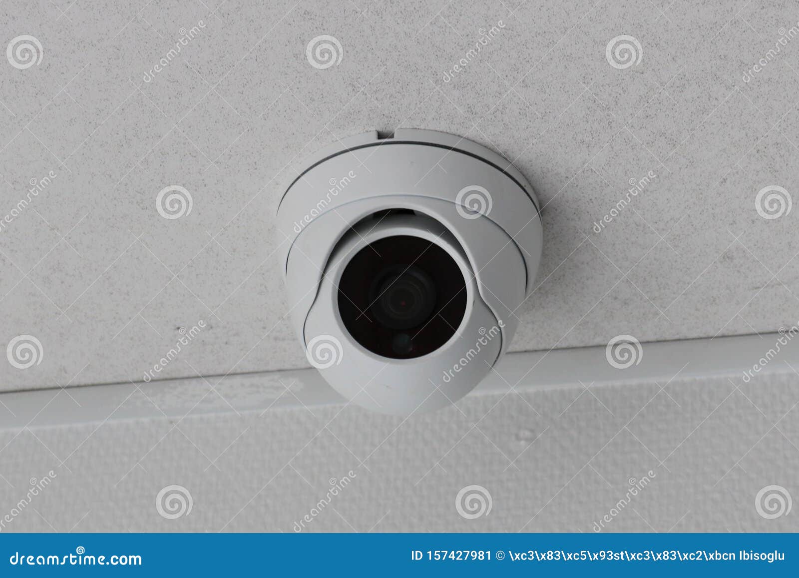 Image of Security Camera on Ceiling. Stock Image - Image of monitoring ...