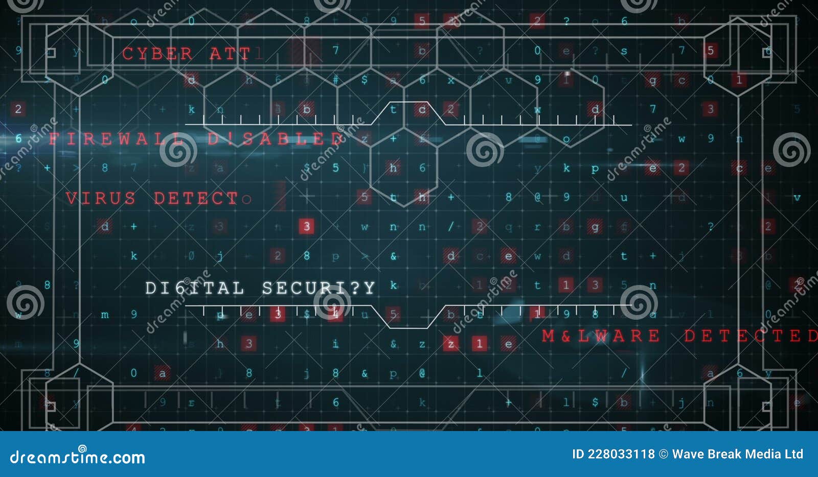Image of Security Warning and Data Processing with Network of Screens ...
