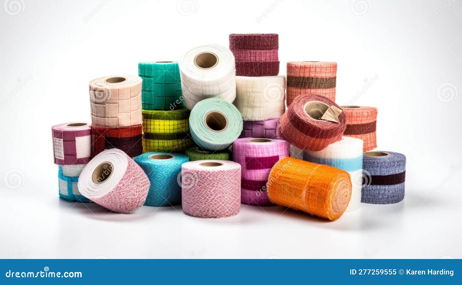 Rolls of Medical Tape on a White Background Stock Illustration ...