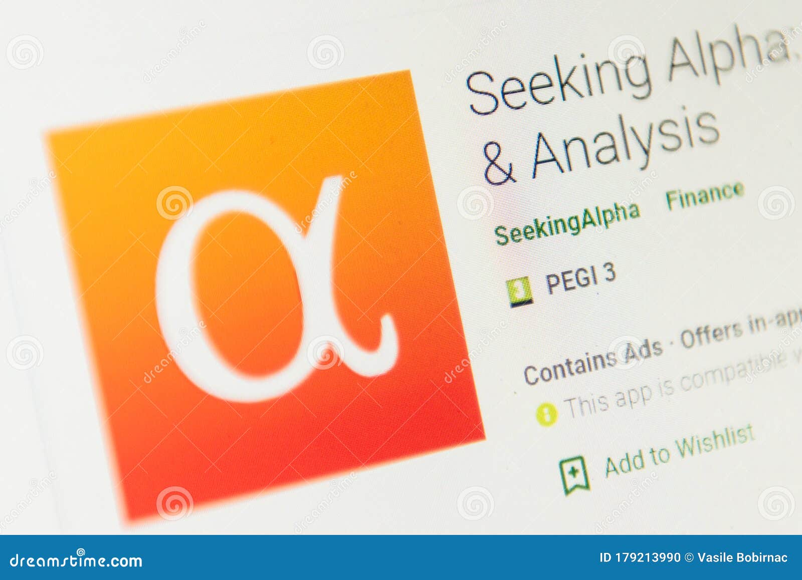 Seeking Alpha App Icon. Selective Focus. Editorial Image - Image of ...