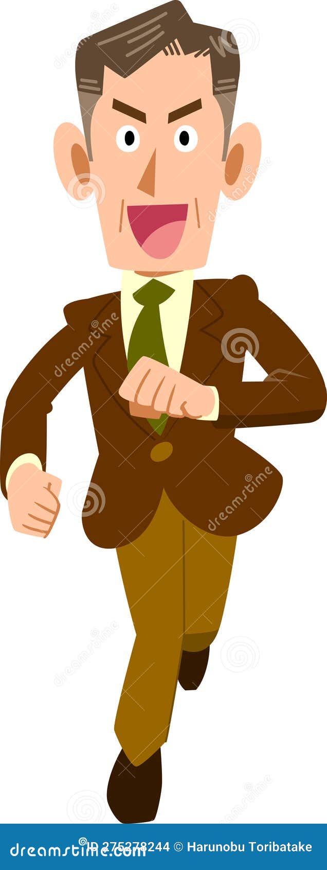 The Image of a Senior Businessman Dashing Stock Vector - Illustration ...
