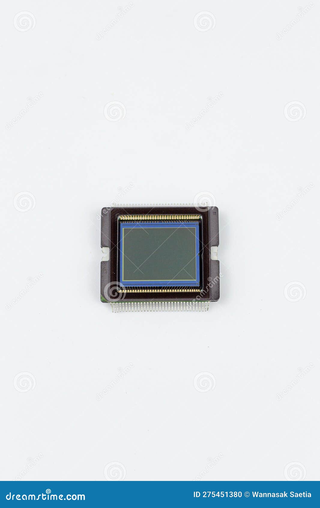 Image Sensor Inside Digital Camera, Ccd, Cmos on White Background Stock ...