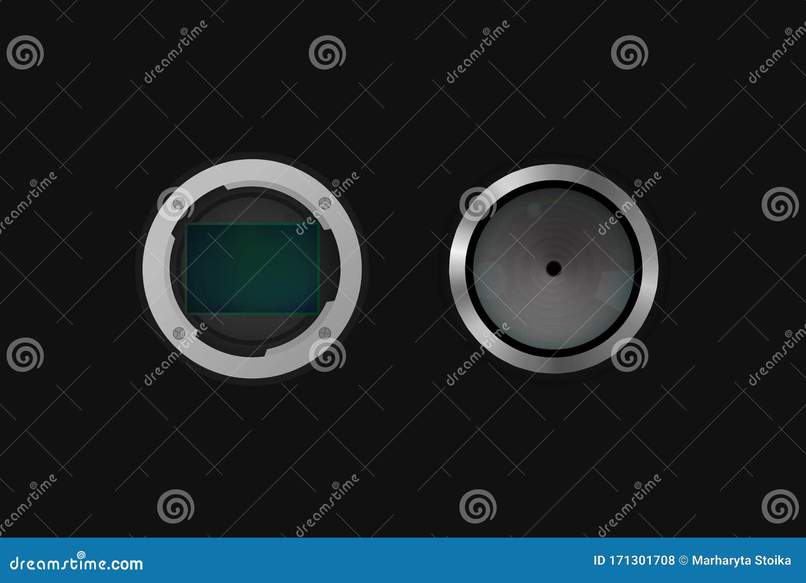 Image Sensor and Photo Lens. Stock Vector - Illustration of modern ...