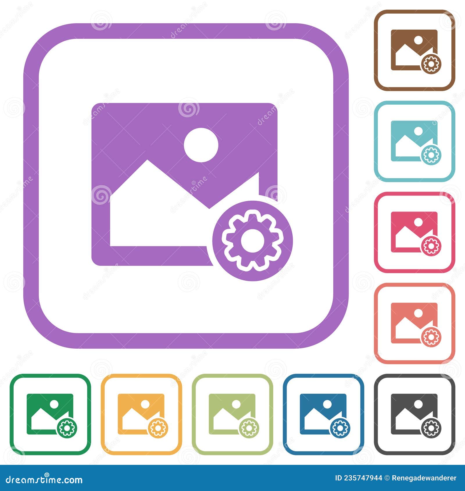 Image Settings Simple Icons Stock Vector - Illustration of ...