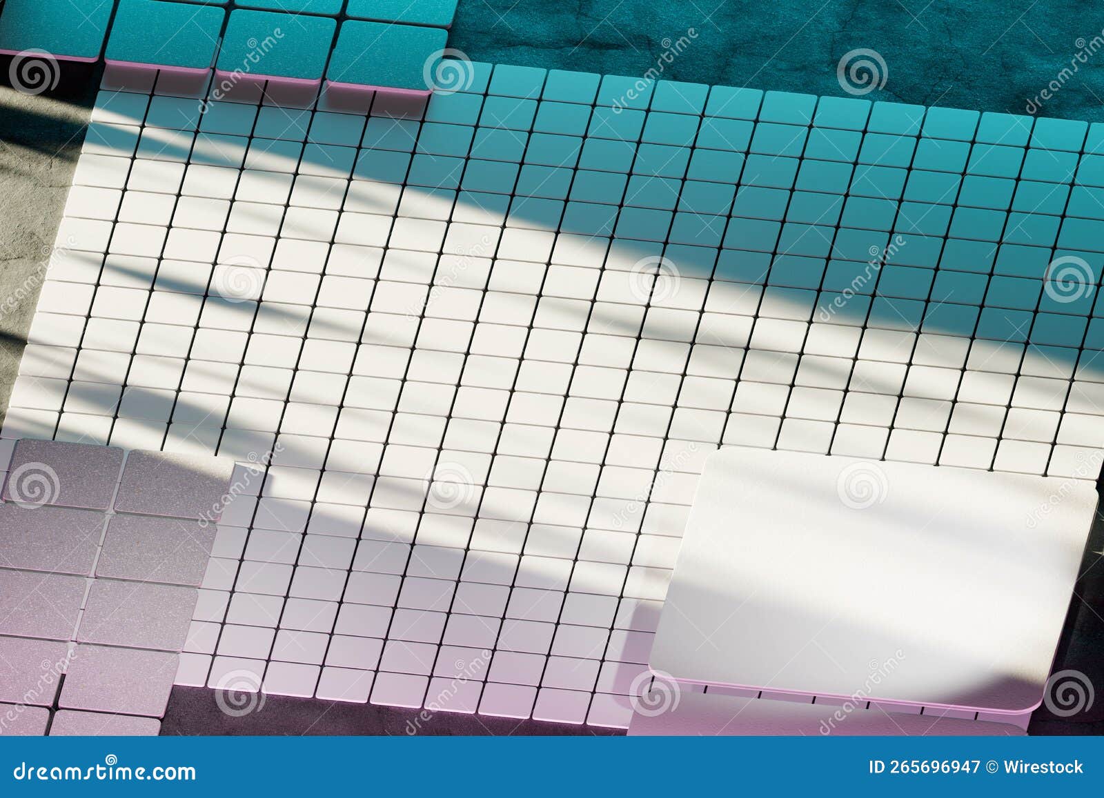 Image of Several Objects Divided into Many Squares Under the Sunlight ...