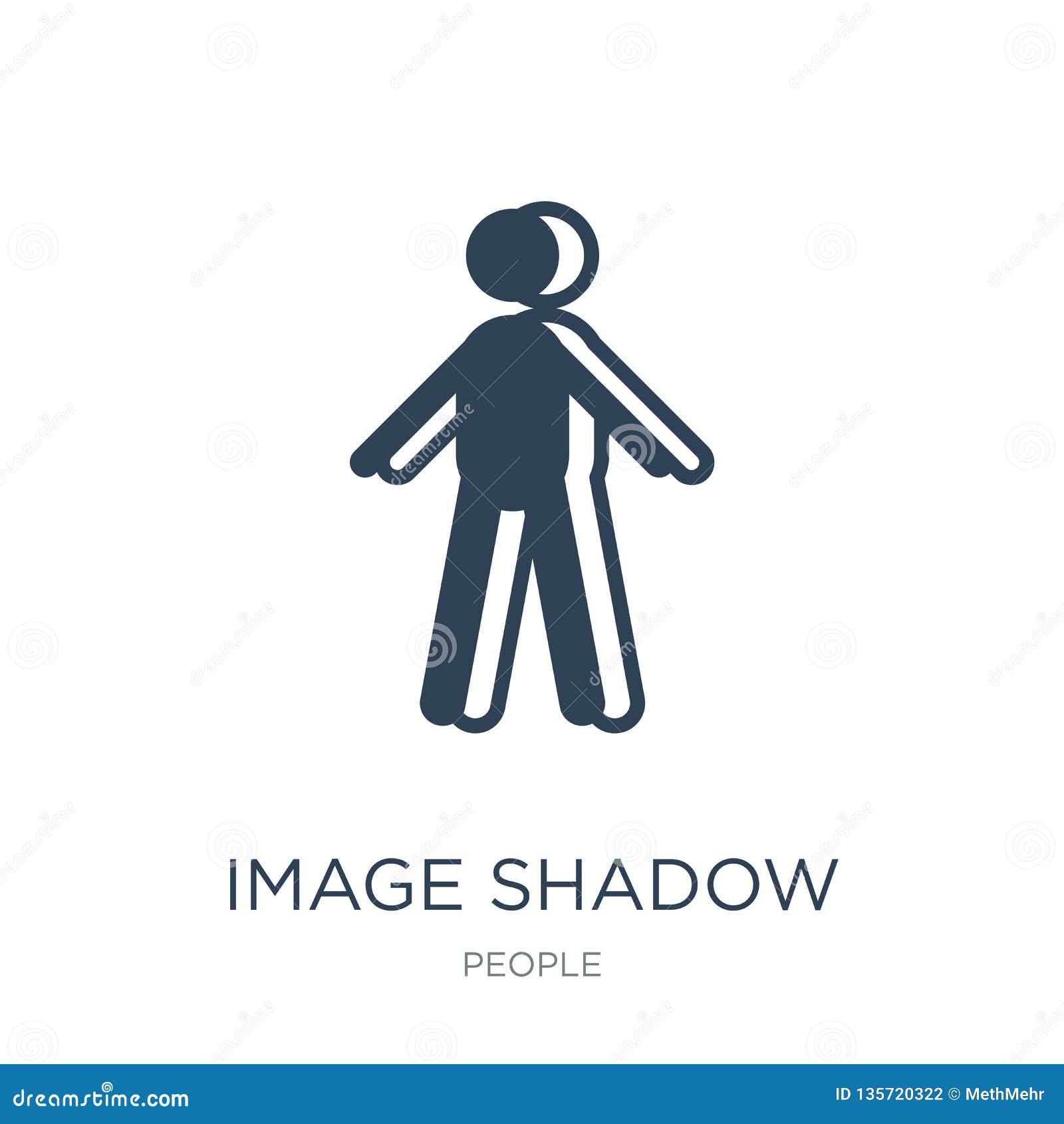 Image Shadow Icon in Trendy Design Style. Image Shadow Icon Isolated on ...