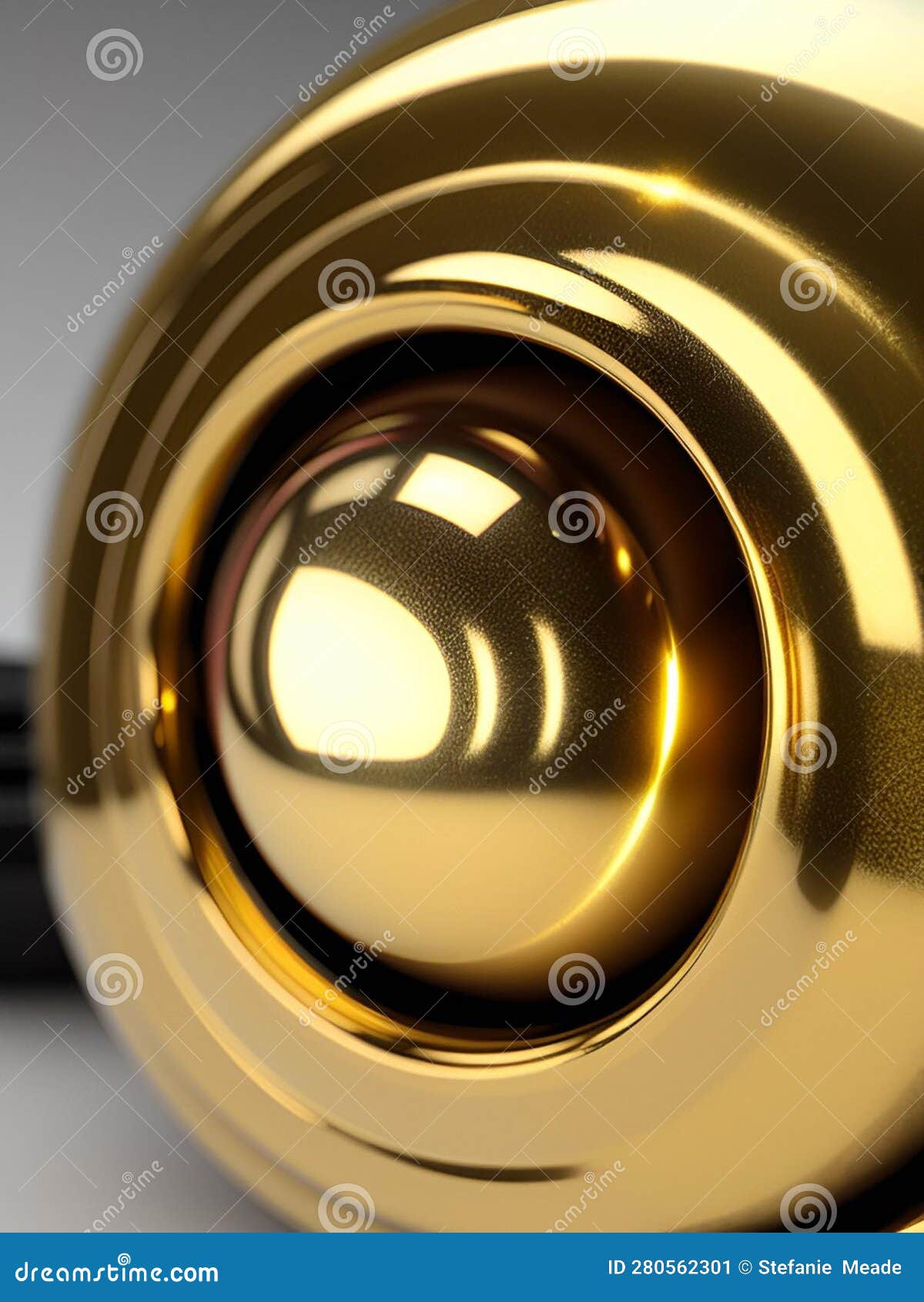 Shiny Golden Reflective Button Stock Image - Image of wheel, camera ...