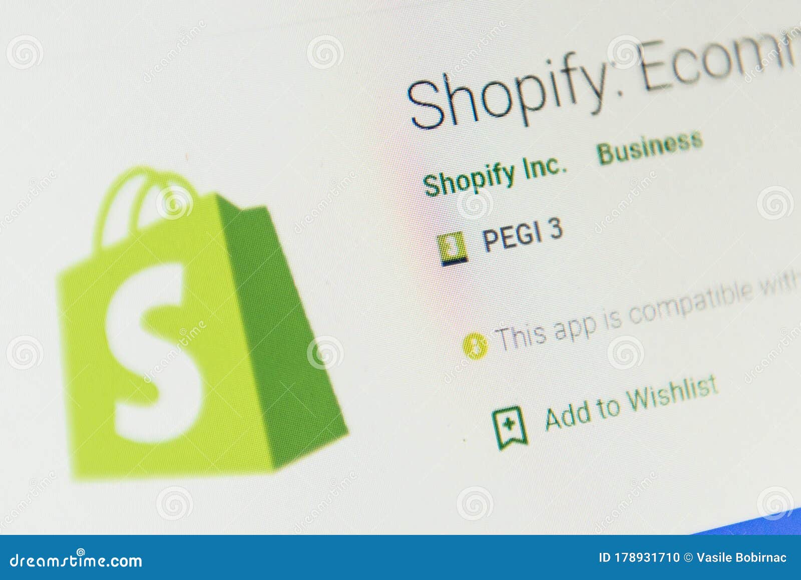 Shopify App Icon. Selective Focus. Editorial Image - Image of ...