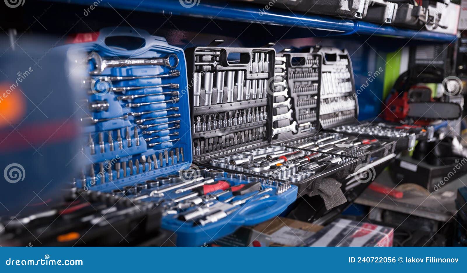 Image of Showcase with Tools Stock Photo - Image of shelf, casual ...