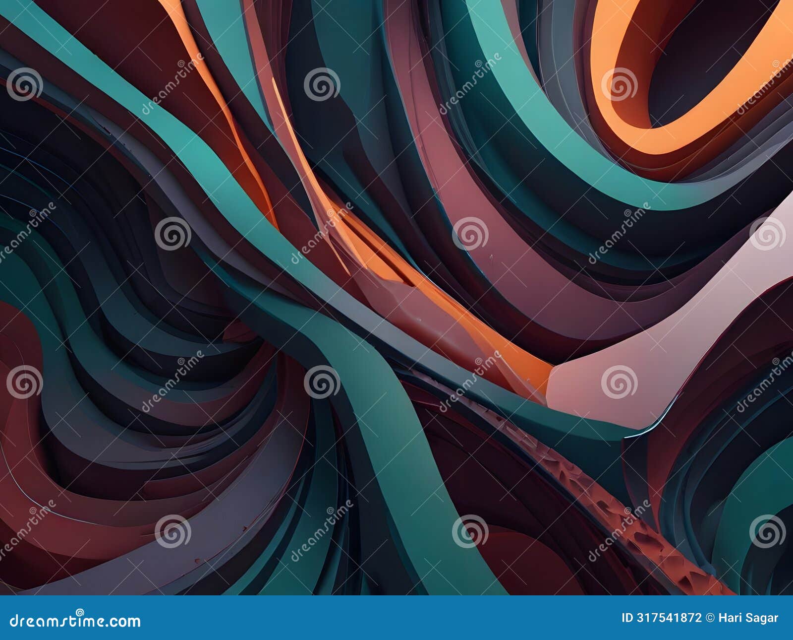 Dimensional Intricacy: an Abstract 3D Design for Engaging Visuals Stock ...