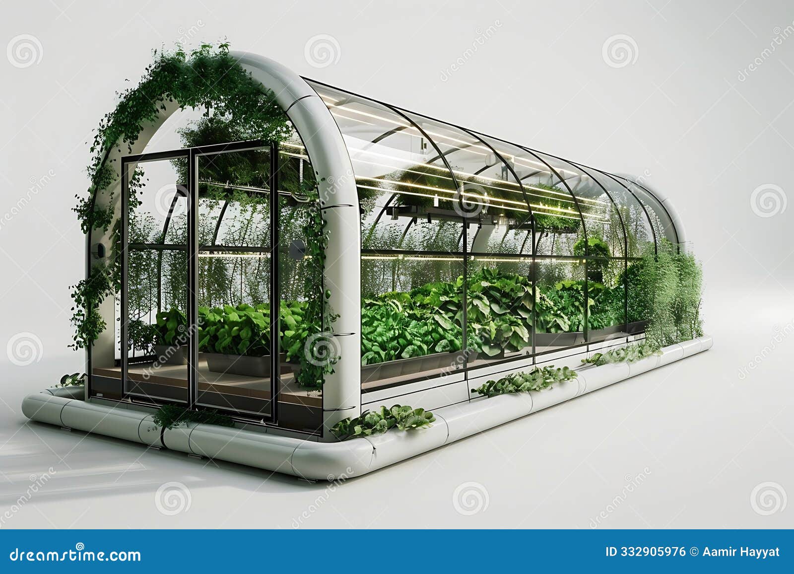 Advanced-level Greenhouse for High-tech Planting Stock Illustration ...