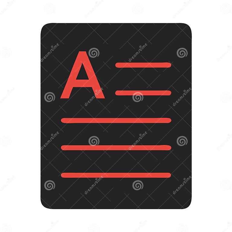 Bold Red Letter a on Document for Design and Education Projects Stock ...