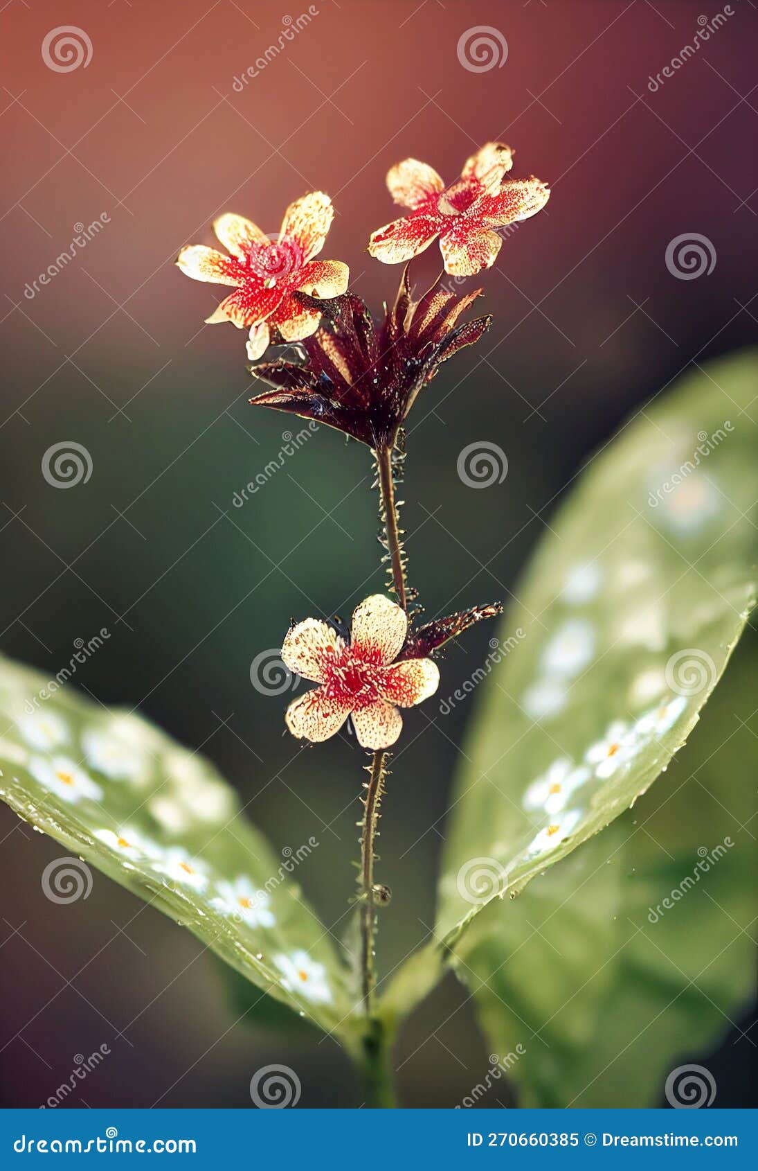 Wet Forget-me-not Flower Petals in 3D Stock Illustration - Illustration ...