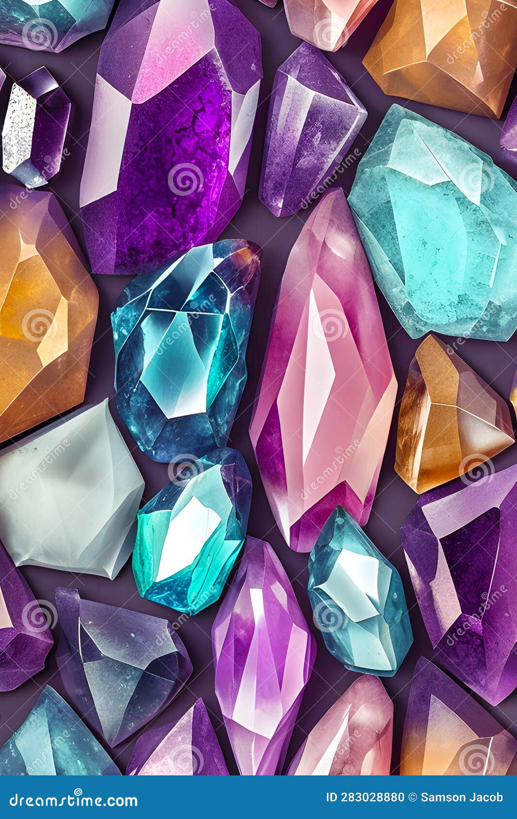 Crystal and Gemstone Texture Generated by Ai Stock Illustration ...