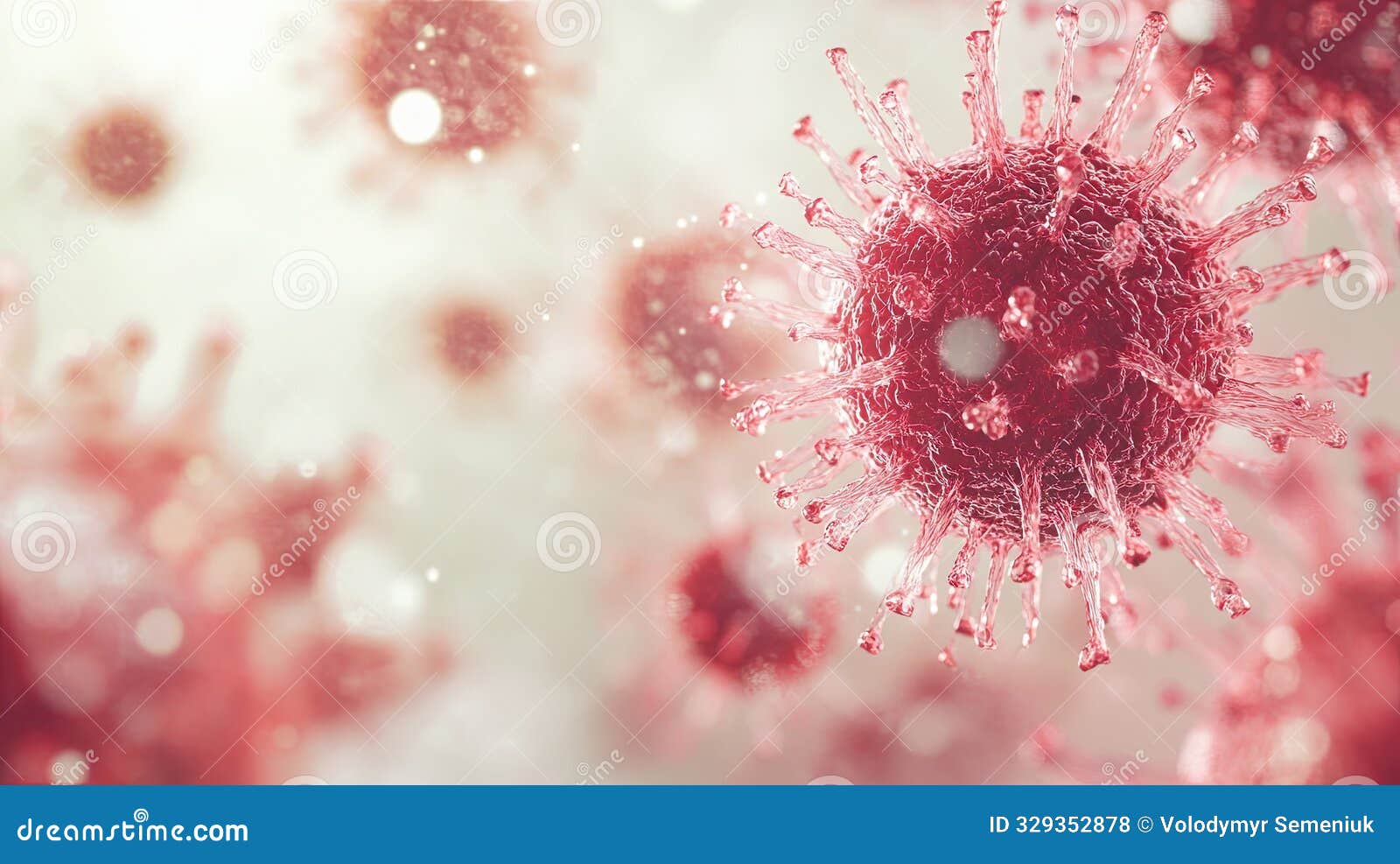 Exploring the Microworld of Flu Viruses Illuminated Against a Soft ...