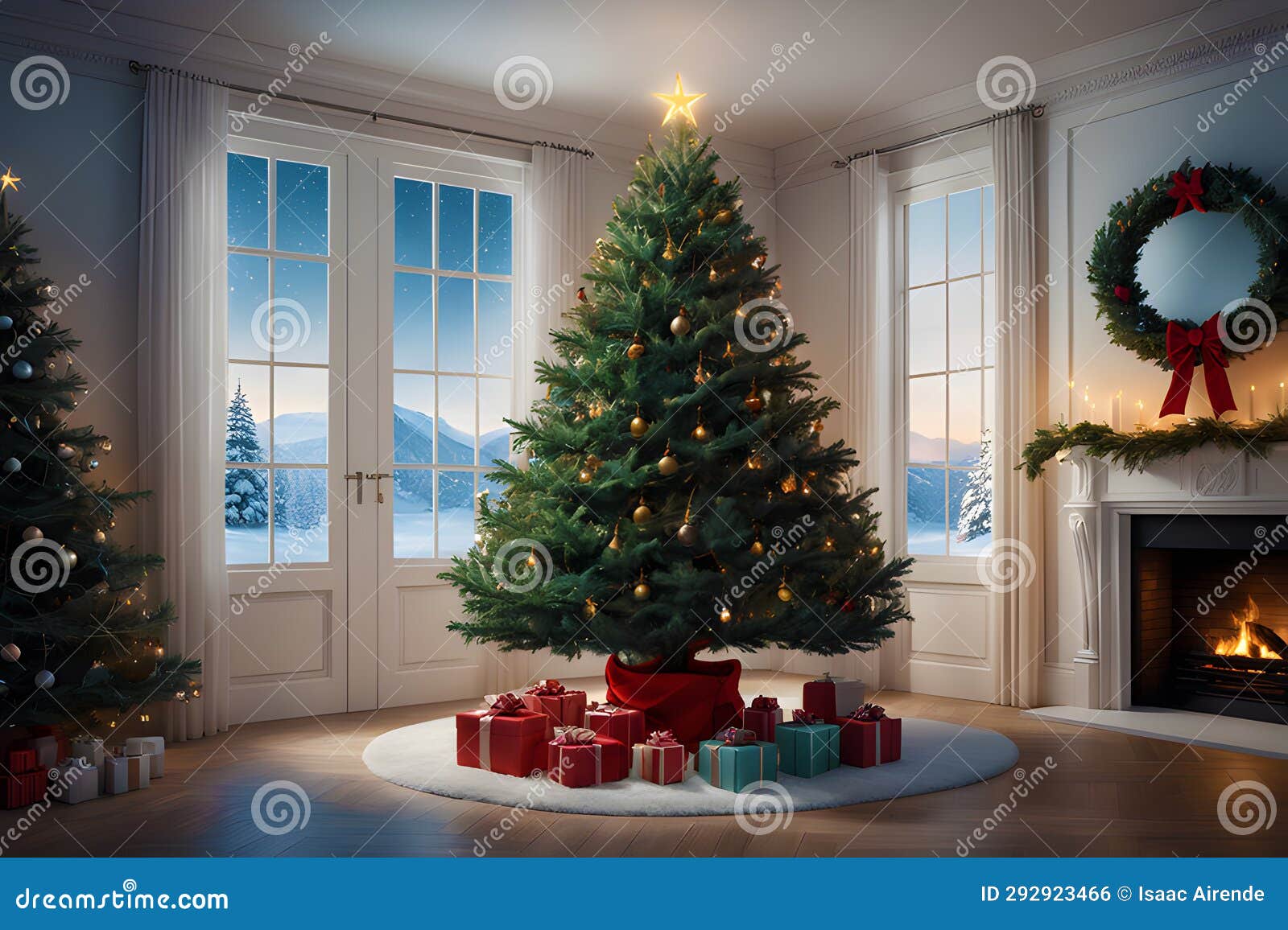 Christmas-tree is Adorned with an Exquisite Array of Ornaments on ...