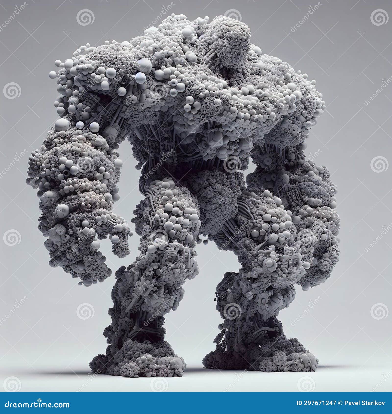 Nano-Particle Construct: Futuristic Technology Giant Stock Illustration ...