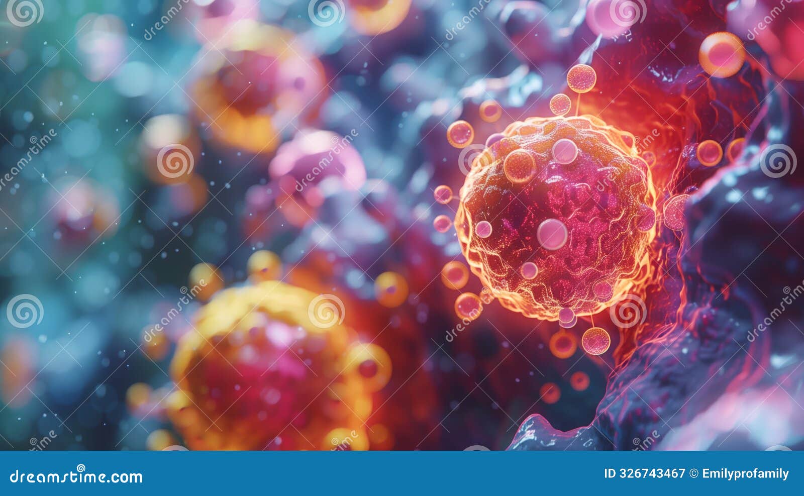 Animated Visualization of Cell Replication Stock Image - Image of ...