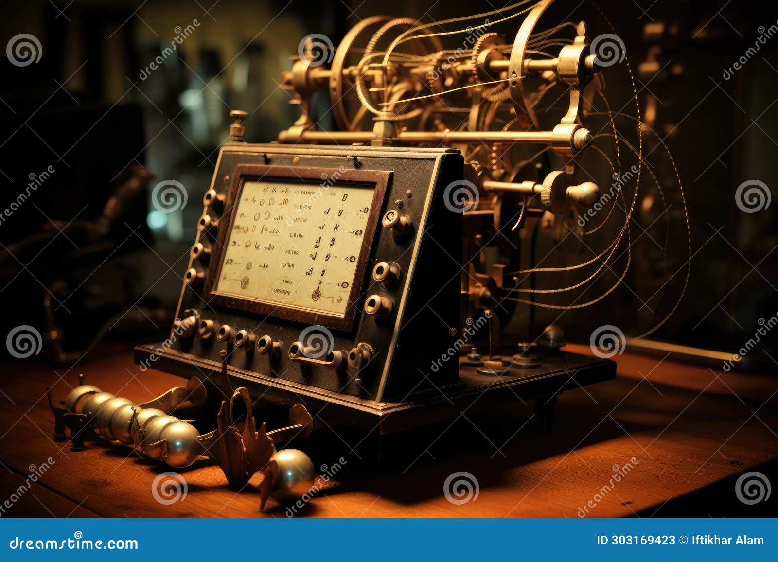 This Image Showcases a Detailed Close-up View of an Industrial Machine ...