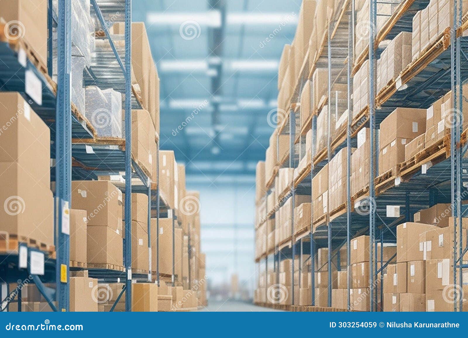 A Warehouse with Massive Storage Facilities. Stock Illustration ...
