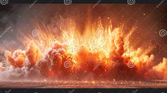 Frontal View of Explosive Border Isolated on Background Stock ...