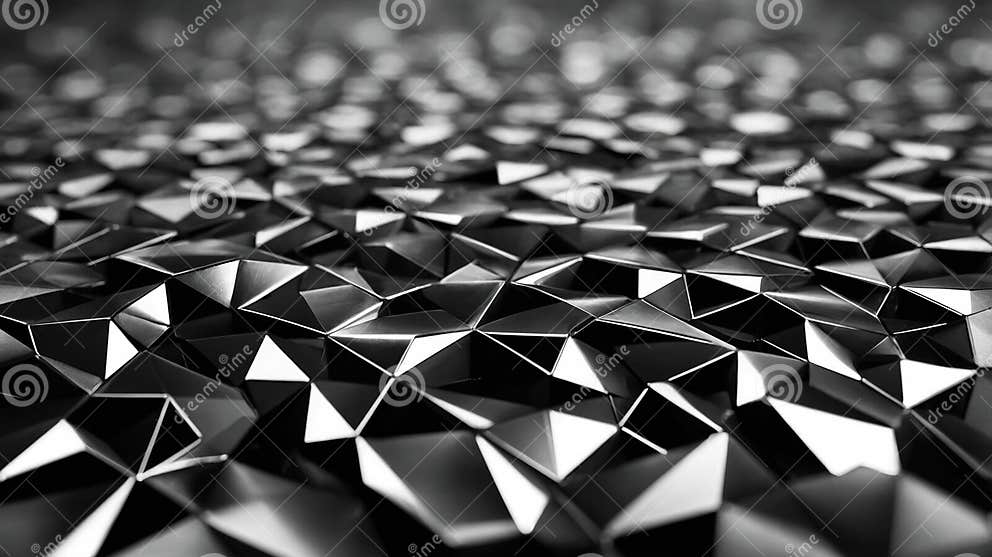 Futuristic Geometric Pattern with Angular Metallic Shapes Creating a ...