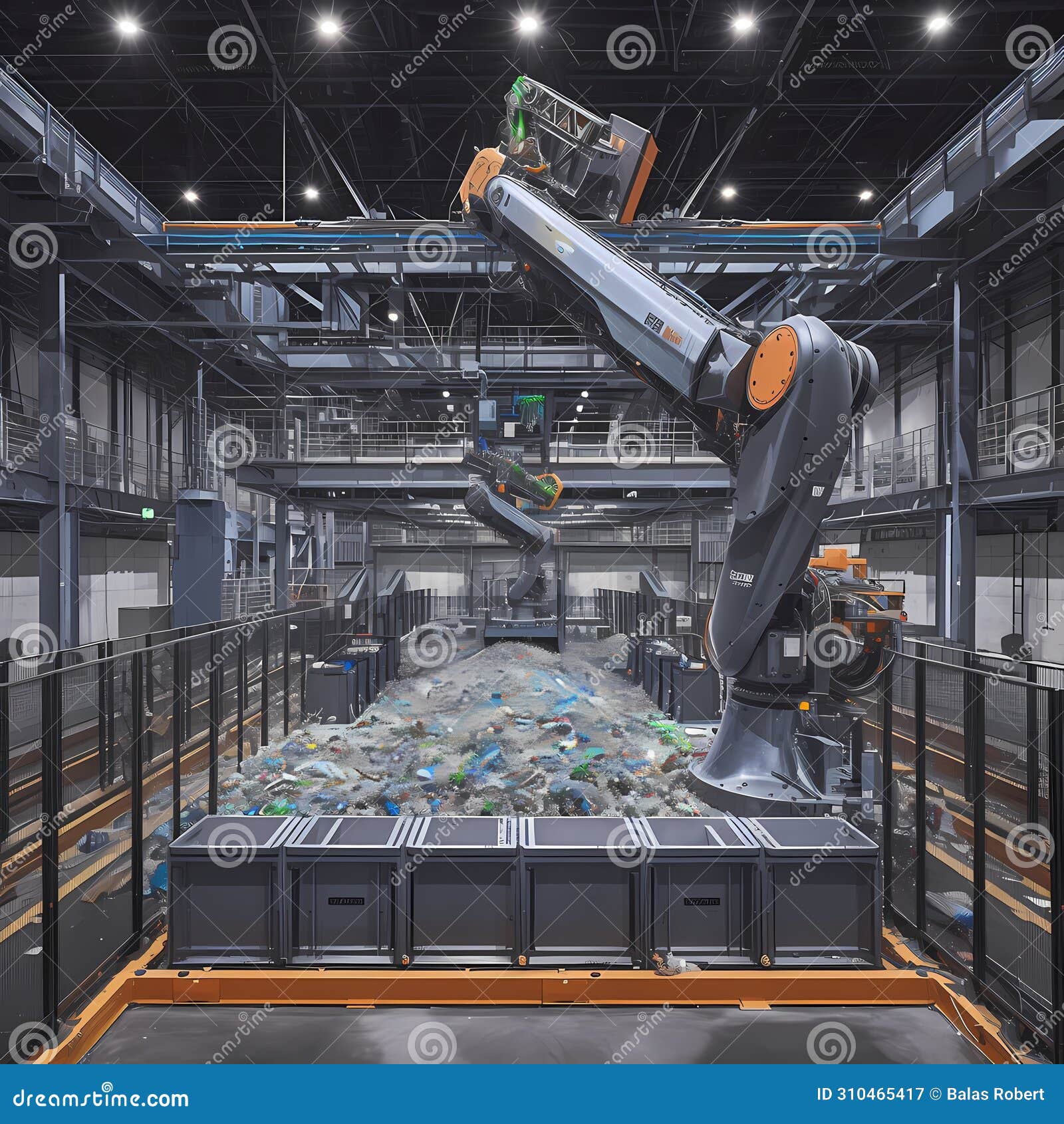 High-Tech Waste Management Facility Stock Illustration - Illustration ...