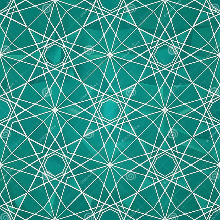 Interlocking Geometric Shapes Forming Star-like Pattern Stock ...