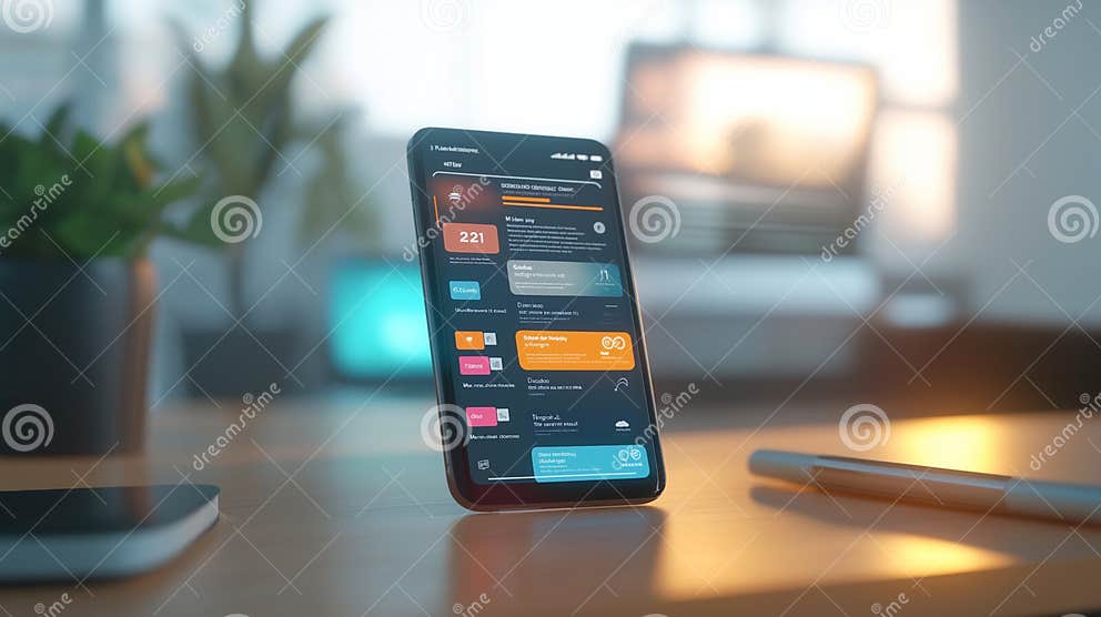 Ultra-Realistic Modern Office Setting with Advanced Virtual Assistant ...