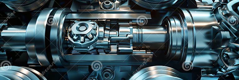 Precision Engineering Closeup of a Machines Inner Workings this Image ...