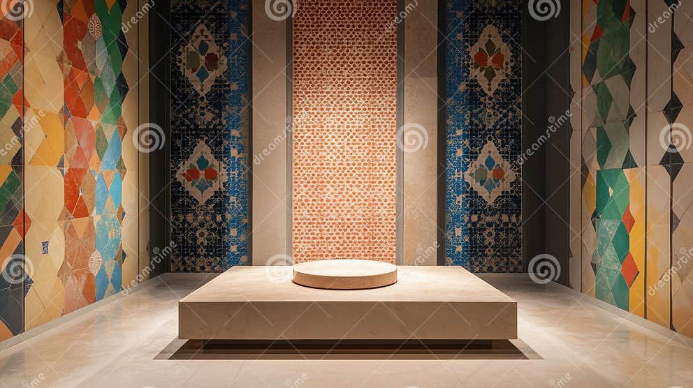 Vibrant Geometric Patterns in an Elegant Arabic-inspired Interior ...