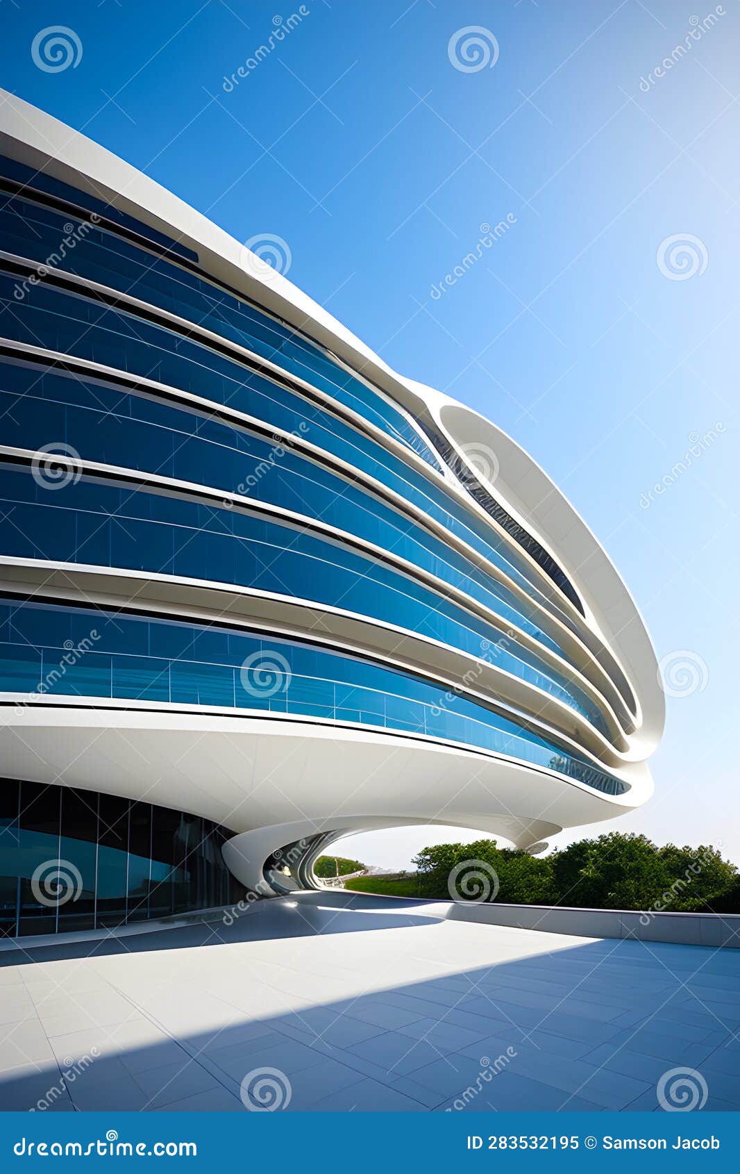 Fluidic Architectural Building Spiral Diamond Generated by Ai Stock ...