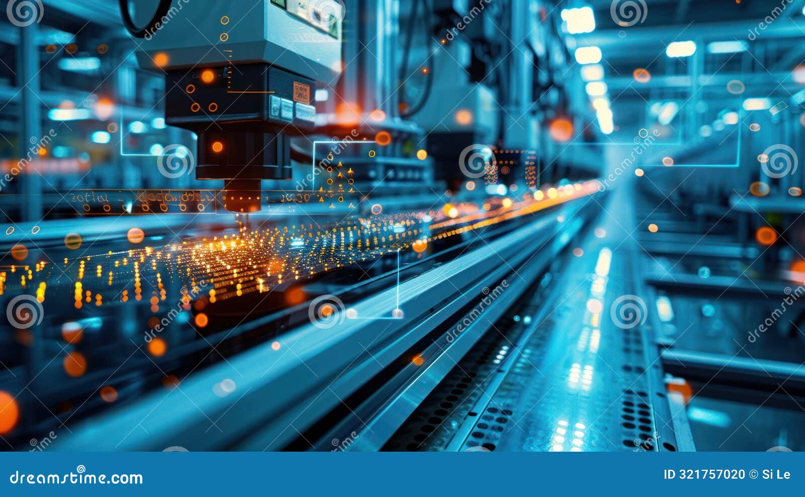 Modern Semiconductor Fabrication Plant: Clean & Organized Production ...