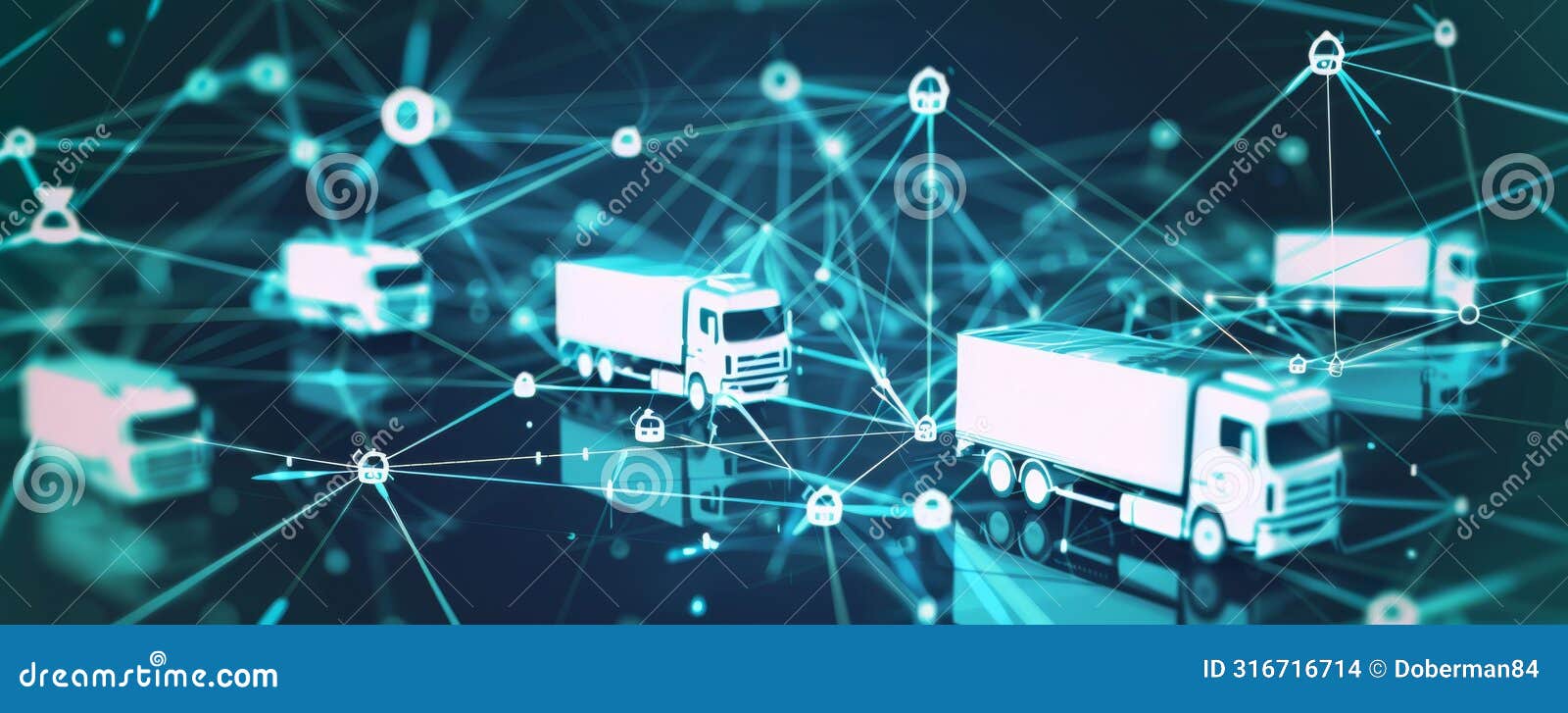 Smart Fleet Management System Visualized with Connected Trucks on ...