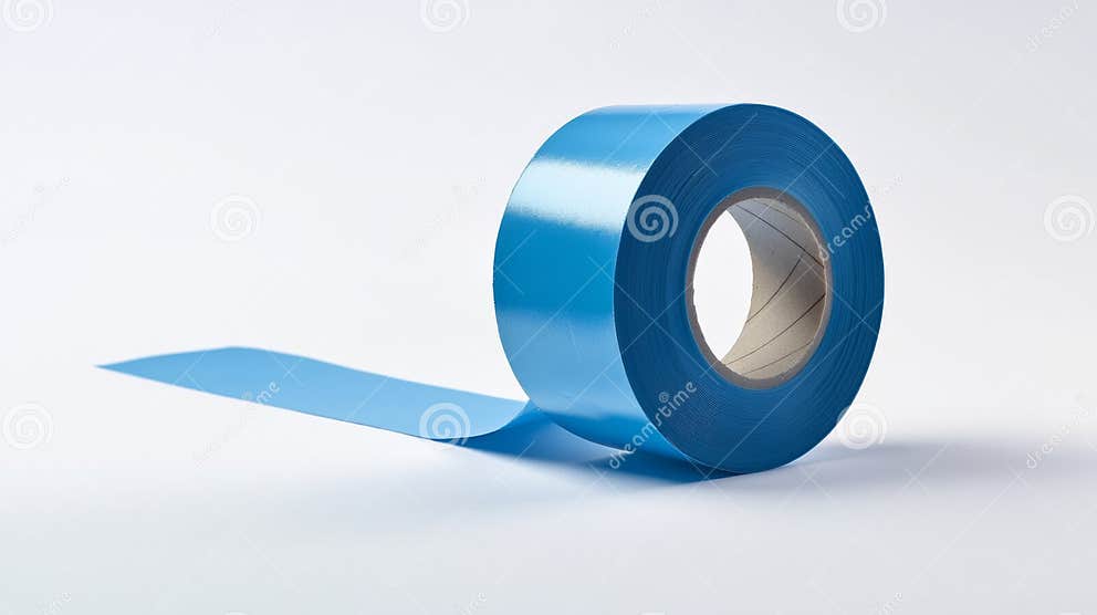 A Vibrant Roll of Blue Tape Stands Out Against a Soft Background. Ideal ...