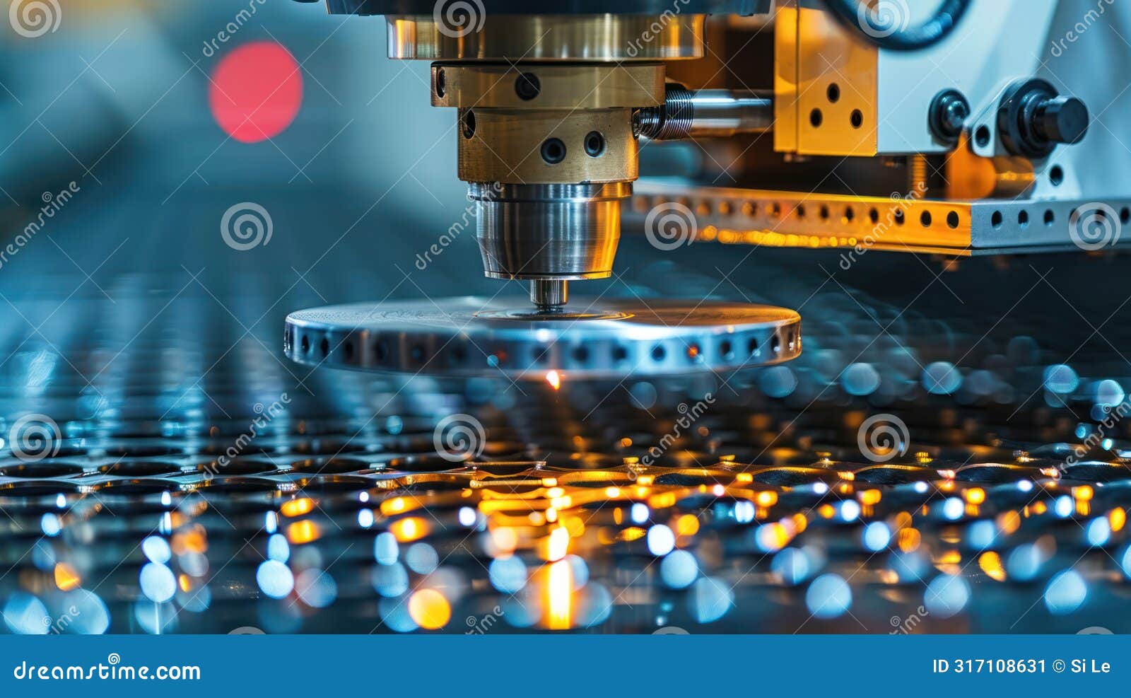 Precision in Action: Automated Metal Punching Machine Creating Uniform ...