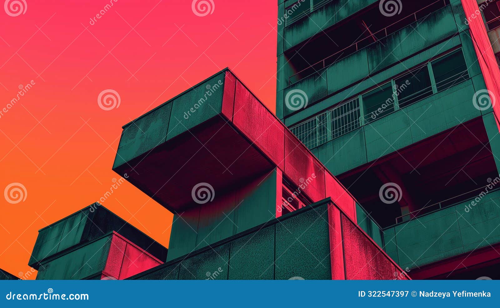 Neo-brutalist Architecture Geometric Structures Stark Contrasts ...