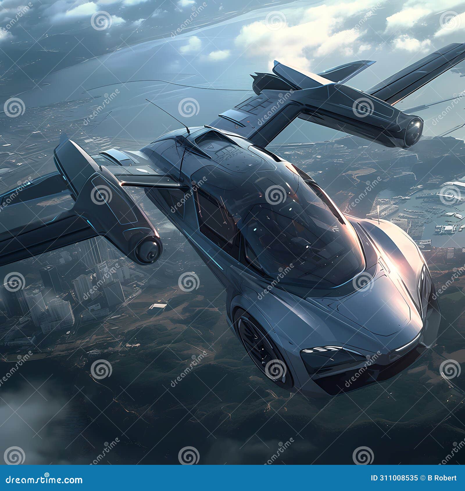 Revolutionary Flying Car Concept - Ready for Takeoff! Stock ...