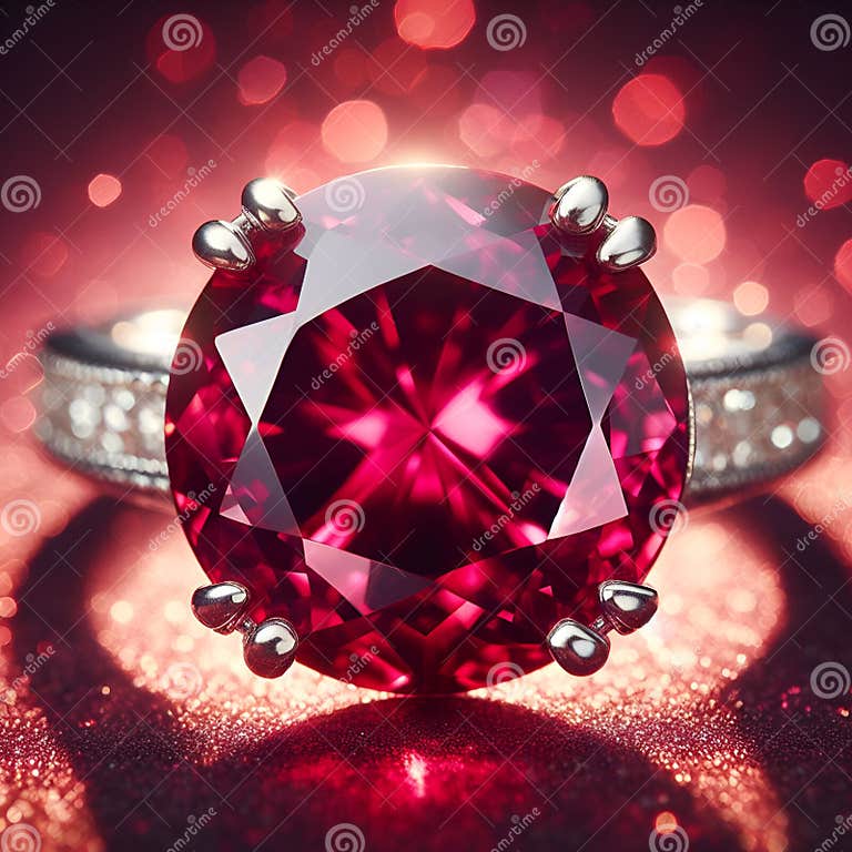 Elegance in Crimson: the Ruby Ring. Stock Illustration - Illustration of ruby, vitality: 317731575