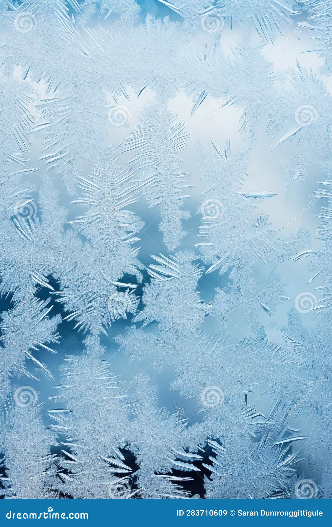 Frost Patterns on a Window Depicting Ice Crystals, Conveying a Winter ...