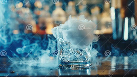 Chill Out. Dry Ice Smoke for High-Detailed Drink Concept Stock ...