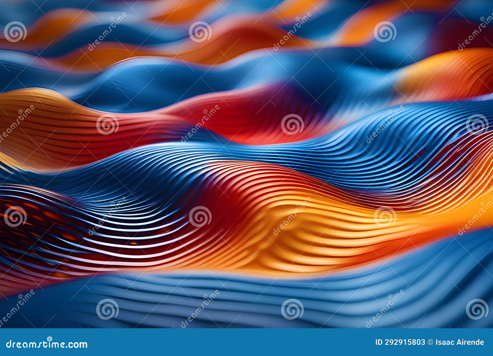 A Wavy Ripple-pattern Formed by a Shiny Plastic, Generated by AI. the ...