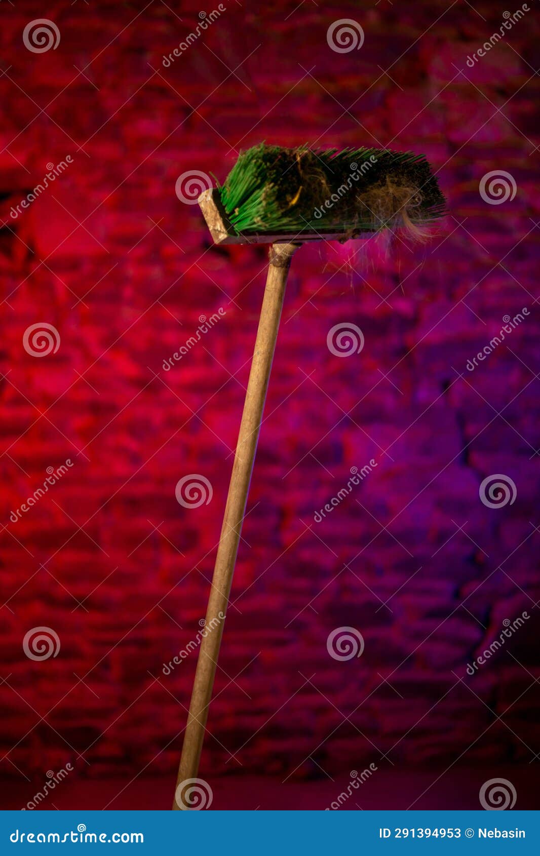 An Image Showcasing a Broom for Sweeping Floors, Set Against a Backdrop ...