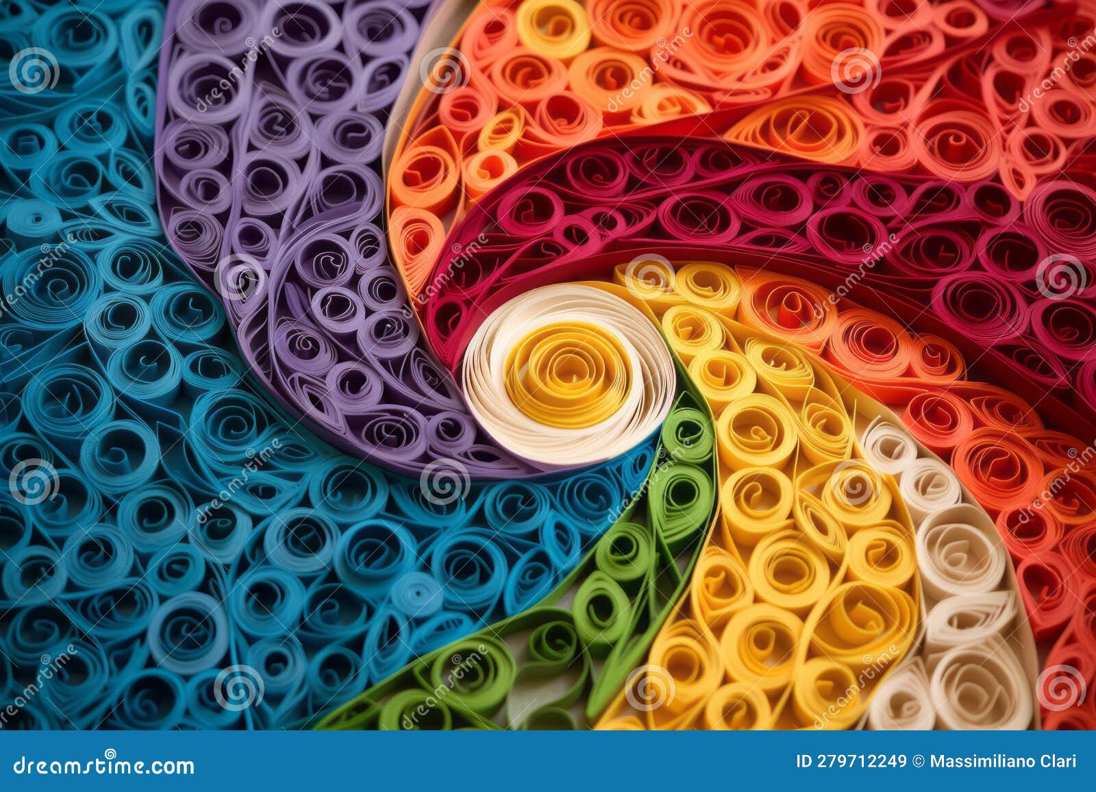 An Image Showcasing Intricate Paper Quilling Artwork in the Form of ...