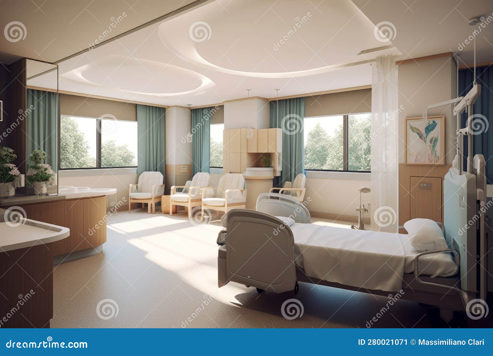 An Image Showcasing a Well-appointed Maternity Ward with Comfortable ...