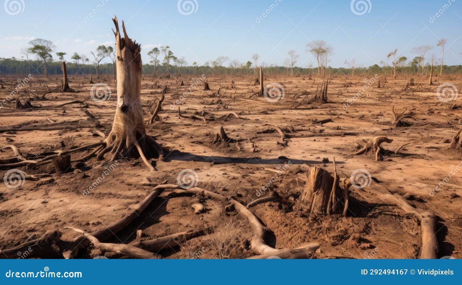 Image Showing the Environmental Devastation from Deforestation Stock ...